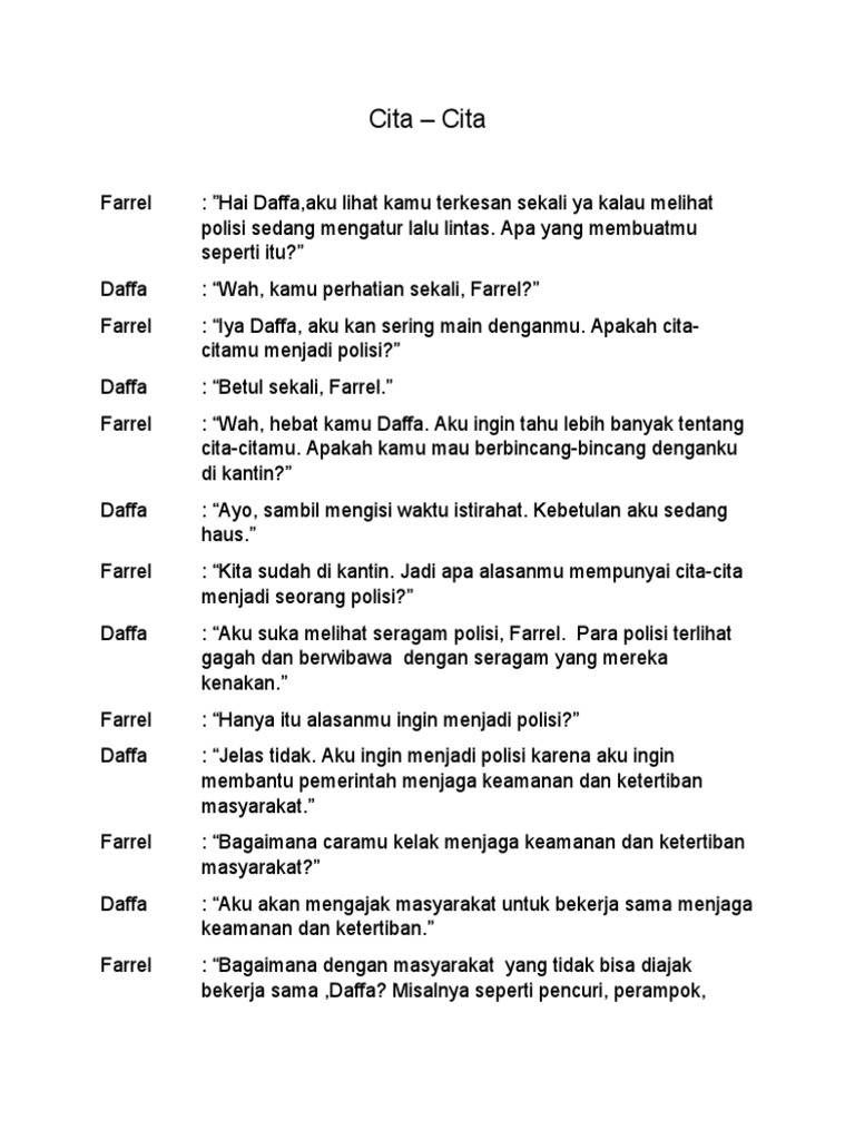 Contoh Dialog Dan Wawancara | PDF