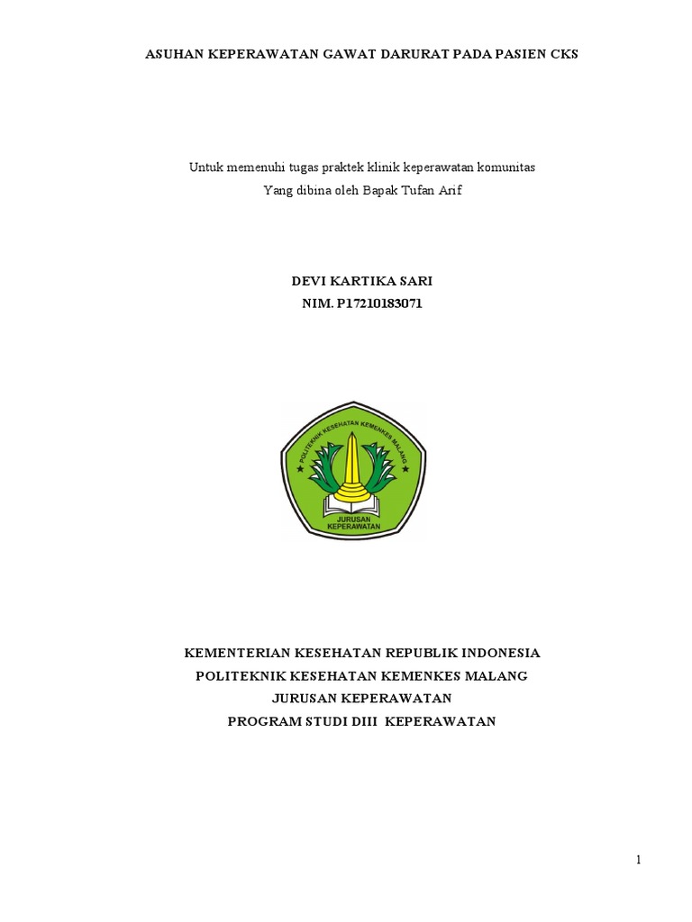 Askep CKS Devi Kartika Sari.3b | PDF