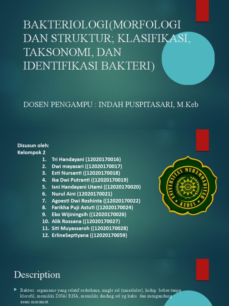 Mikrobiologi 1 - Morfologi, Struktur, Klasifikasi, Taksonomi ...