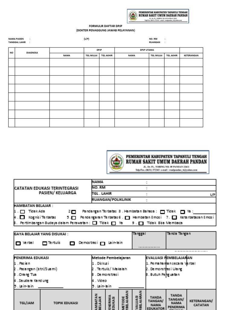 Formulir DPJP | PDF