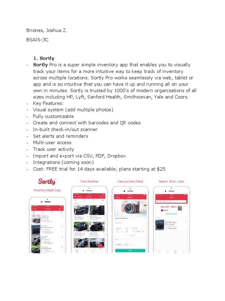 Sortly Sortly Pro Is A Super Simple Inventory App That Enables You To ...