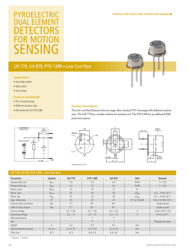 LHI778 | PDF | Sensor | Computer Engineering