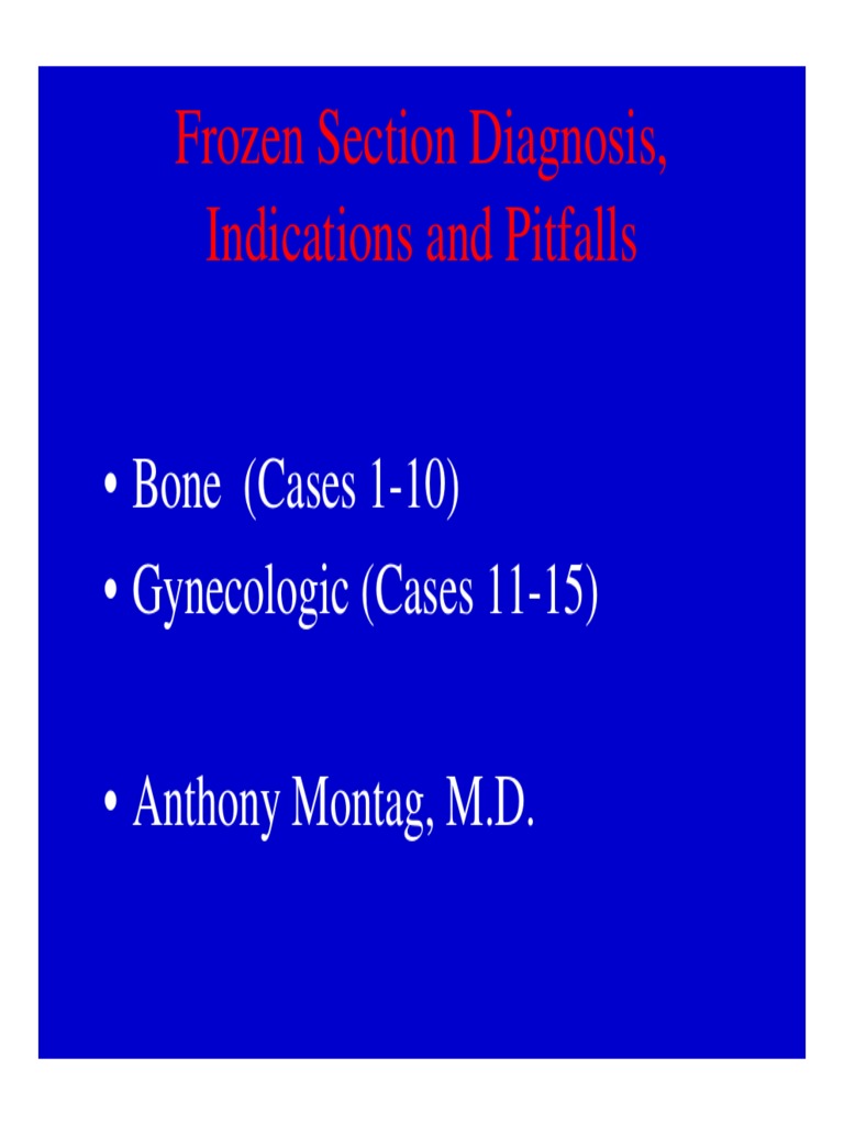 Frozen Section Diagnosis | PDF | Ovarian Cancer | Metastasis