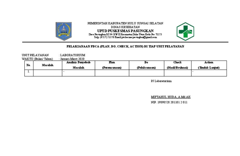 Pdca Laboratorium Puskesmas | PDF