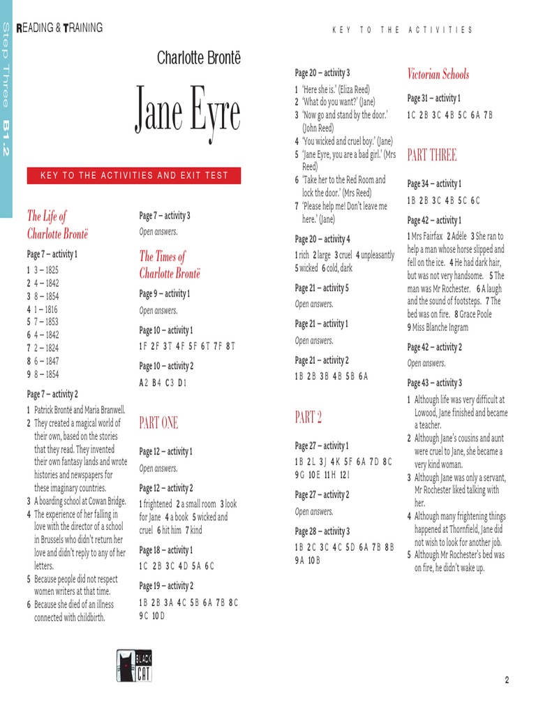 RT-Jane Eyre08 S3 KEY TEST | PDF | Jane Eyre