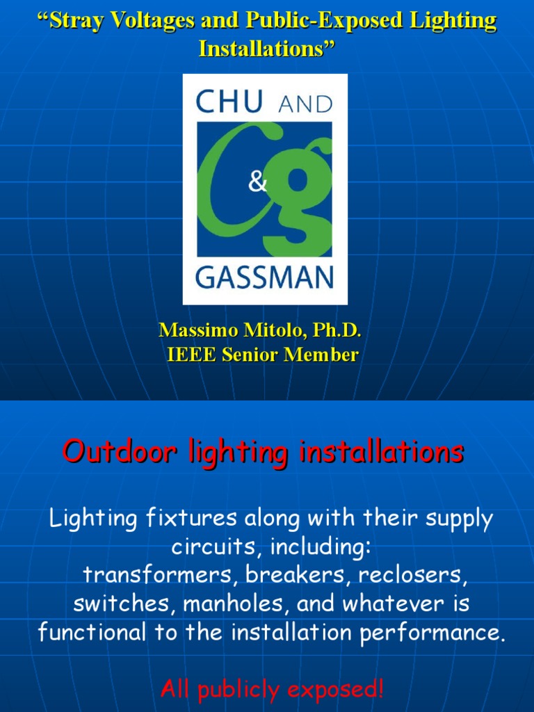 Stray Voltages and Public Lighting Installations | PDF ...