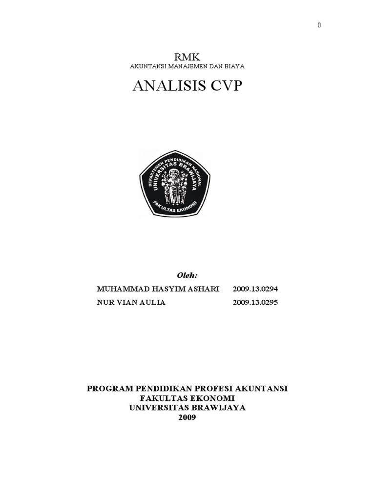 RMK10 - Analisis CVP | PDF