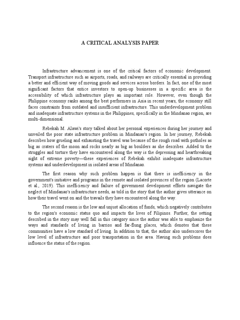Mindanao's Infrastructure Crisis Analysis | PDF | Philippines | Poverty