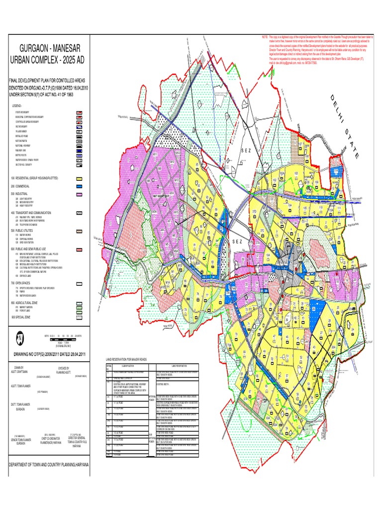 Gurgaon - Manesar Urban Complex - 2025 Ad: Department of Town and ...
