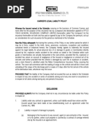 CONTRACTOR'S ALL RISKS - Policy Wording | PDF | Insurance | Indemnity