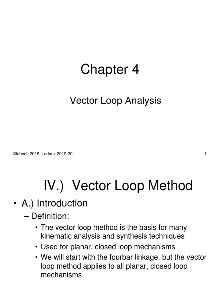 ENGR3590 CH 4 - Vector Loop Analysis | PDF | Vector Space | Euclidean ...