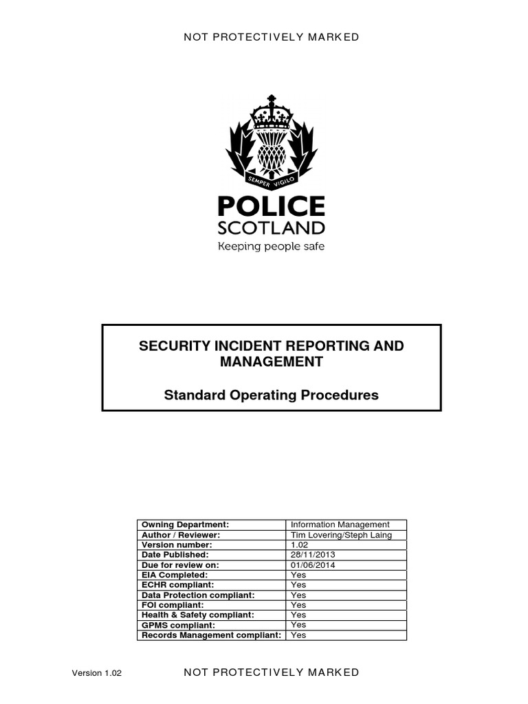 Security Incident Reporting and Management Sop | PDF | Computer ...