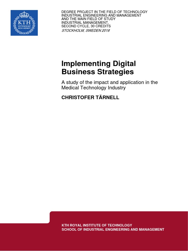 FULLTEXT01 | PDF | Medical Device | Business Model