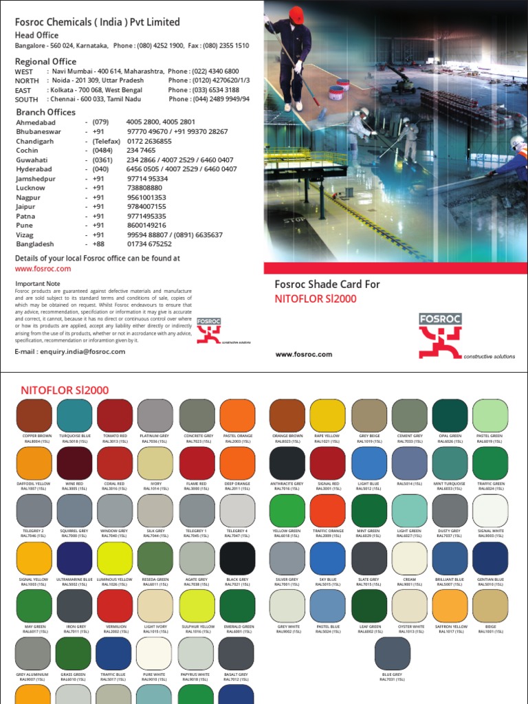 Fosroc Chemicals (India) PVT Limited: Head O Ce Regional O Ce | PDF ...