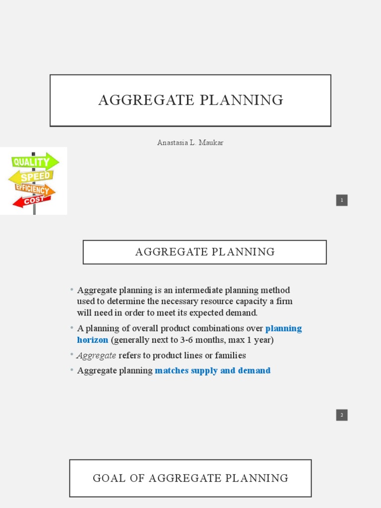 An Efficient Approach to Aggregate Planning | PDF | Demand | Inventory