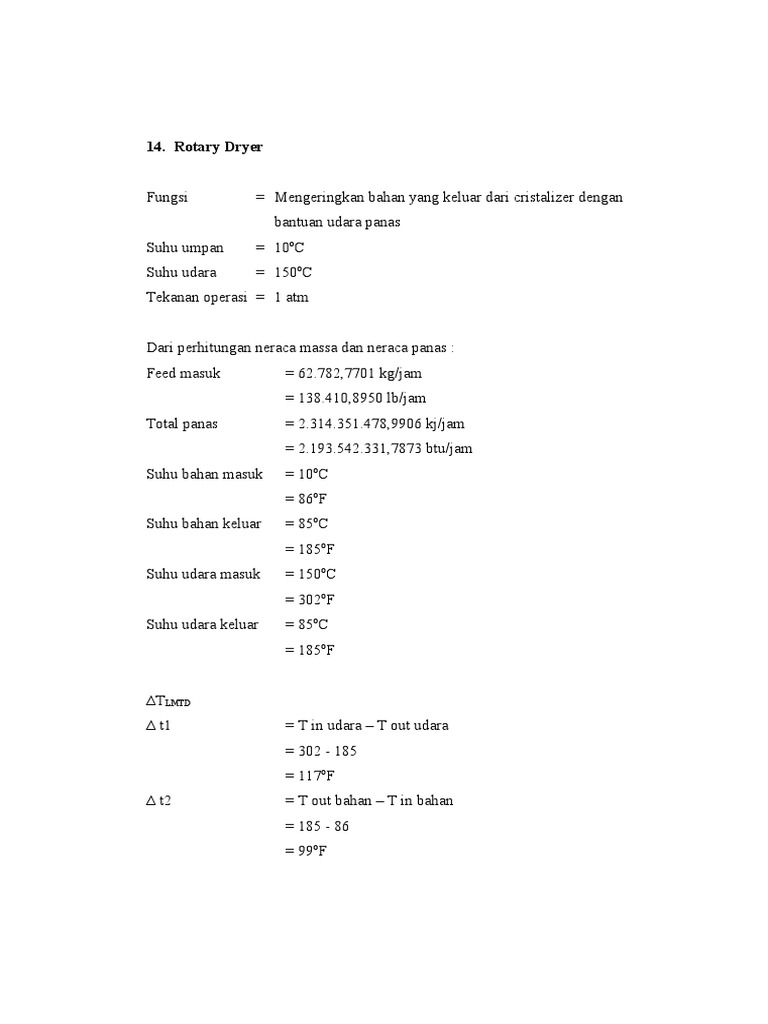 Perancangan Alat Rotary Dryer | PDF | Physics | Mechanical Engineering
