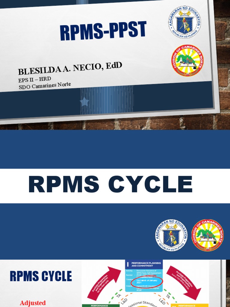 RPMS-PPST: Blesilda A. Nec Io, Edd | PDF | Educational Technology ...