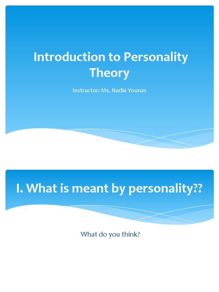 1-Introduction To Personality | PDF | Theory | Social Psychology