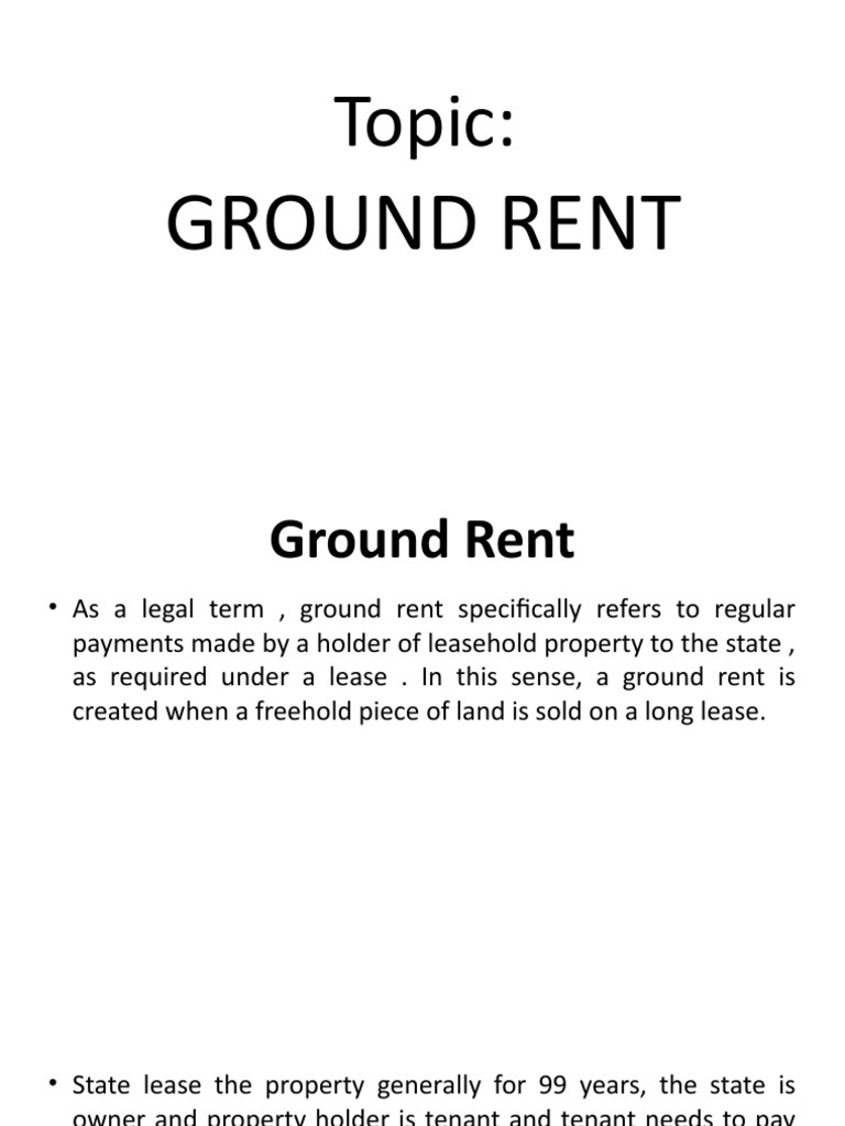 Ground Rent | PDF