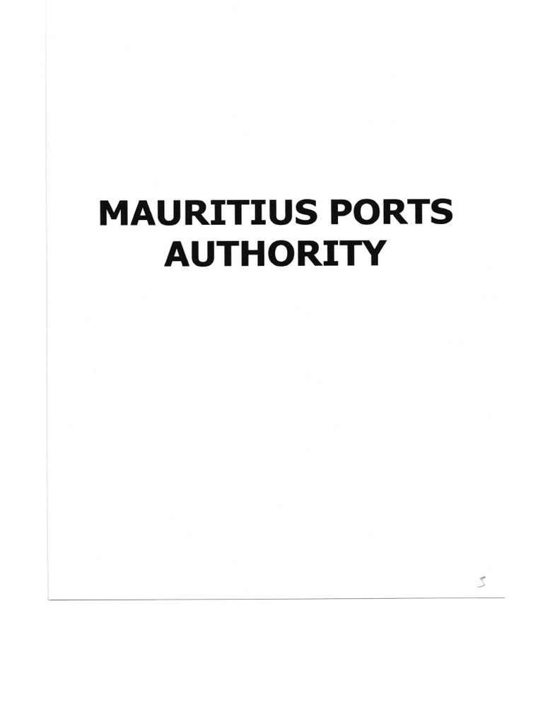 Mauritius Ports Authority-1 | PDF