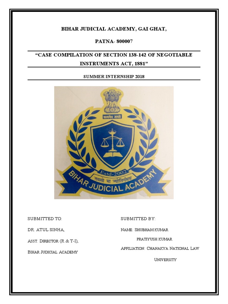 Case Compilation of Section 138-142 of N.I. Act | Download Free PDF ...