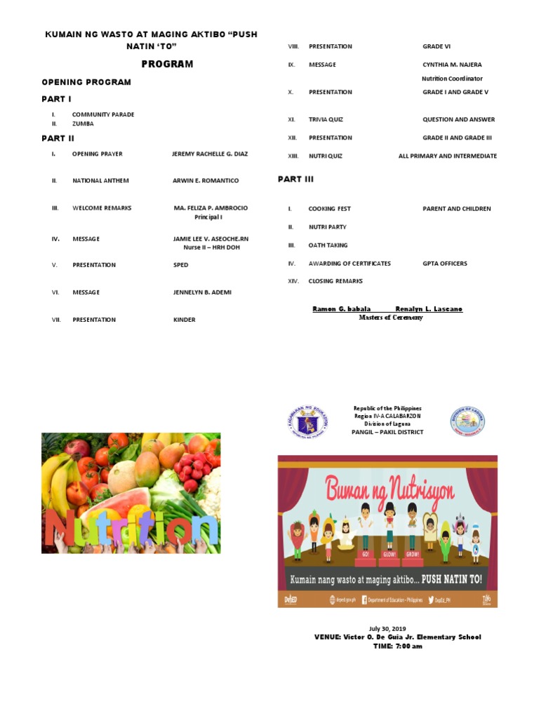 Kumain NG Wasto at Maging Aktibo Push Natin To | PDF