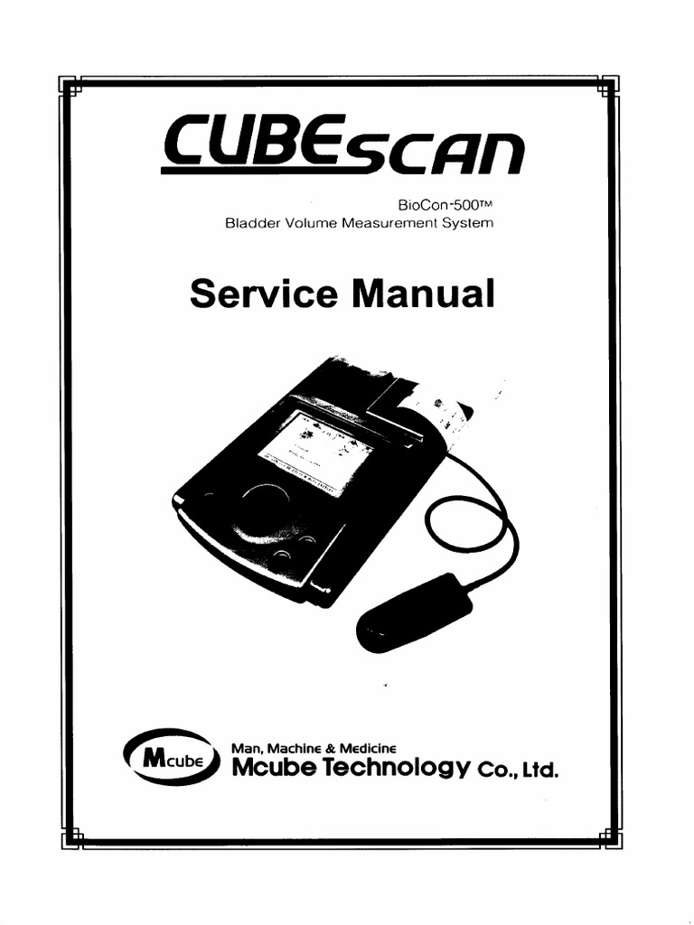 Cubescan BioCon 500 Bladder Volume Measurement System - Service Manual ...