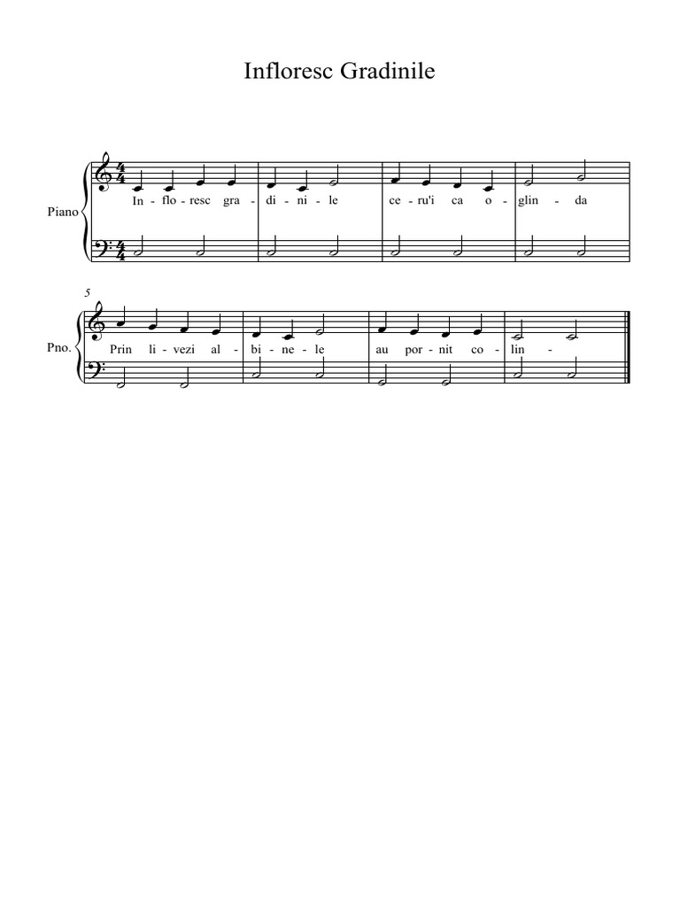 Infloresc Gradinile Luca - Full Score | PDF