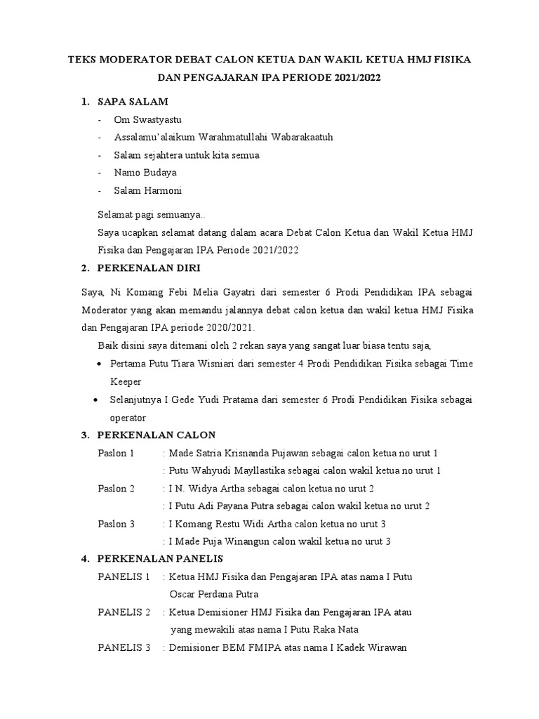 Teks Moderator | PDF