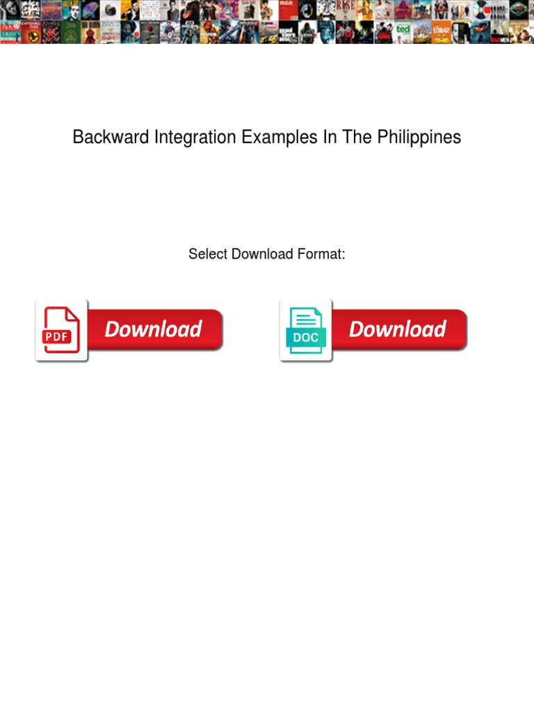 Backward Integration Examples in The Philippines | PDF | Brand | Retail