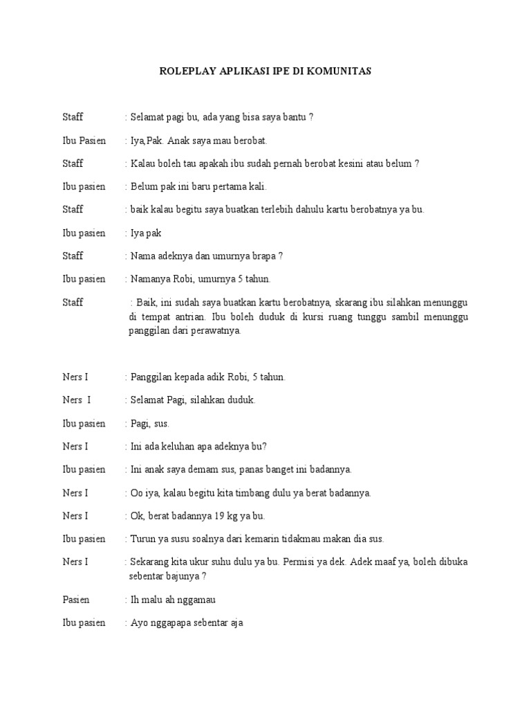 Kel.21 Roleplay IPE | PDF