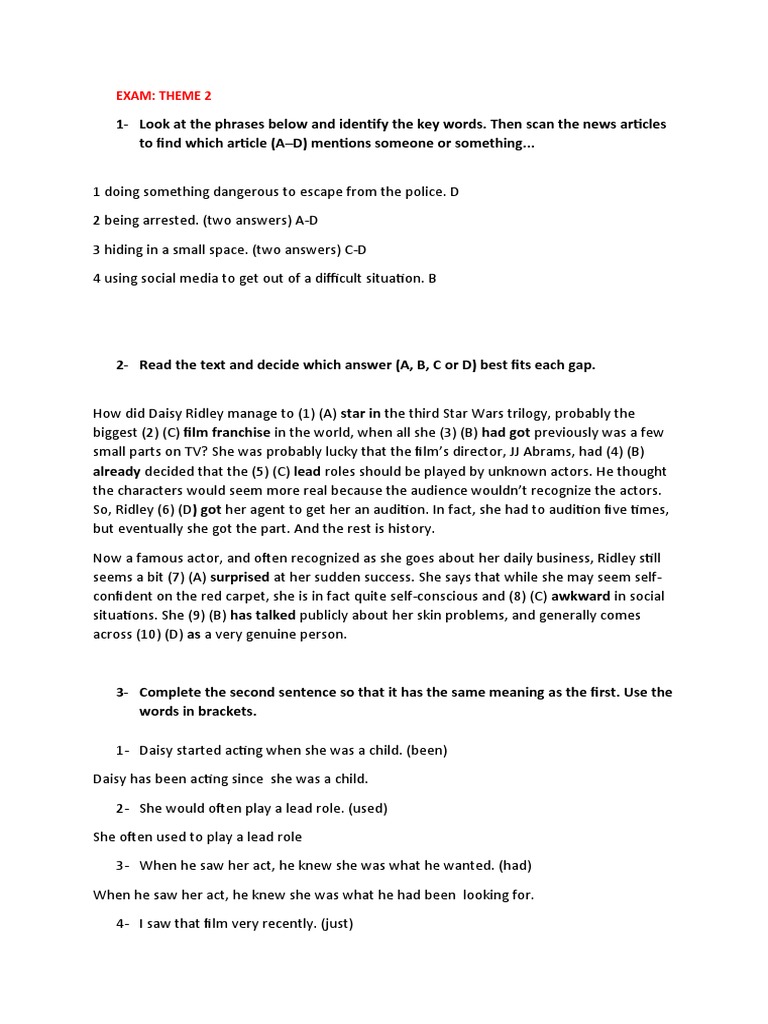 EXAM Theme 2 | PDF