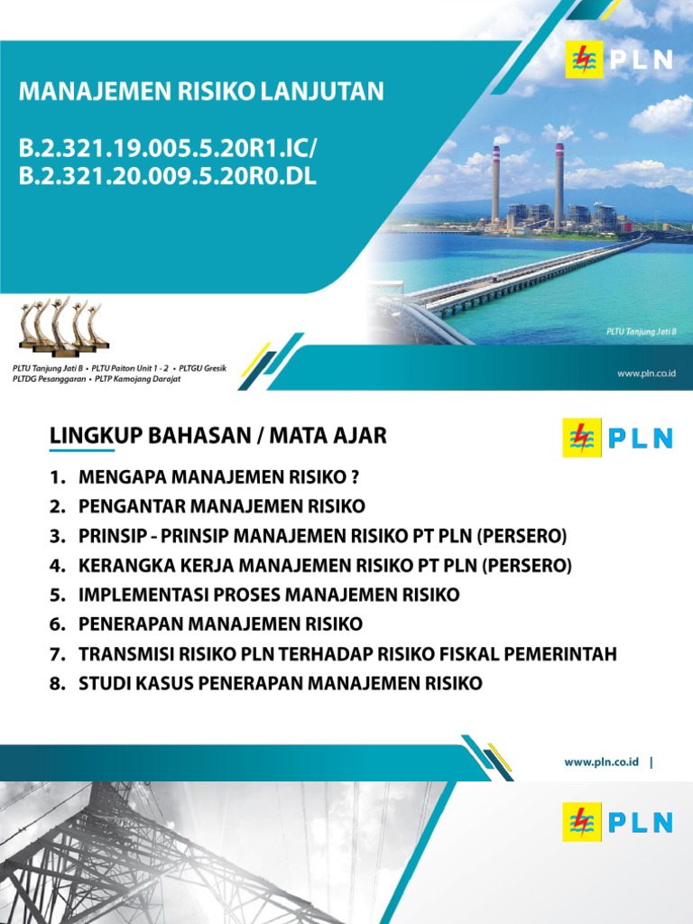 Prinsip-Prinsip Manajemen Risiko PT PLN (Persero) | PDF