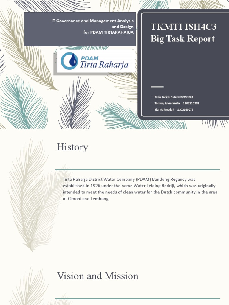 IT Governance Analysis & Design - Group 2 - TKMTI - PDAM TIRTA RAHARJA ...