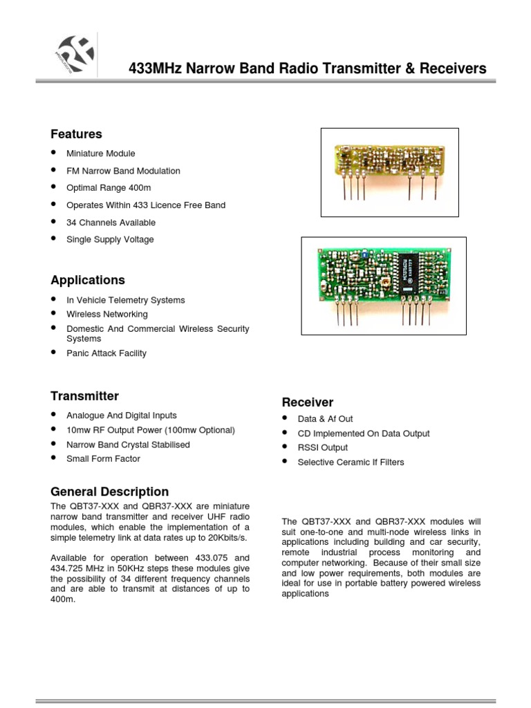 433 mhz Tx and Rx | Transmitter | Radio