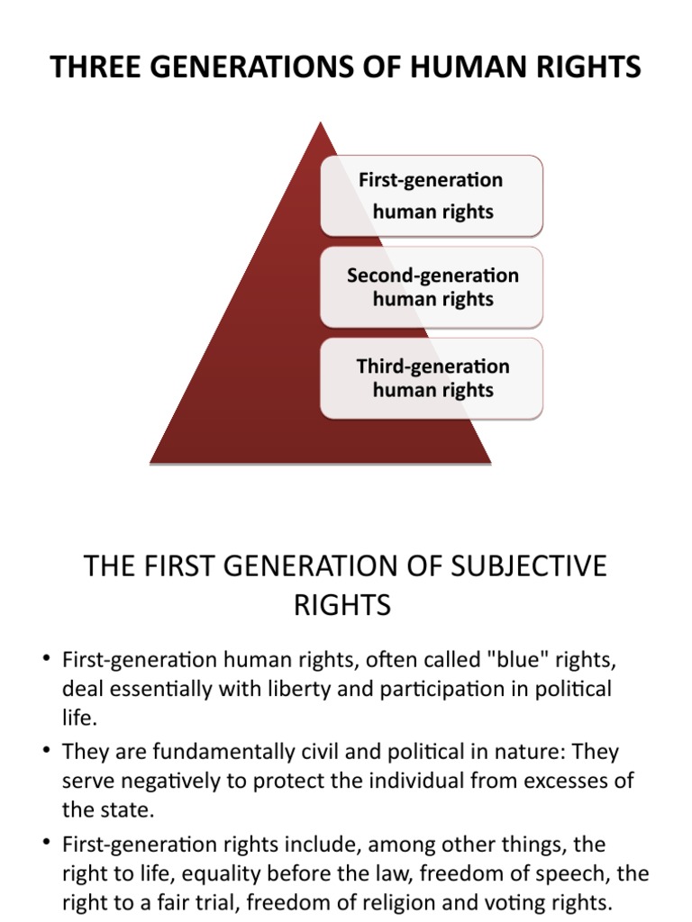 Three Generations of Human Rights | PDF | Civil And Political Rights ...
