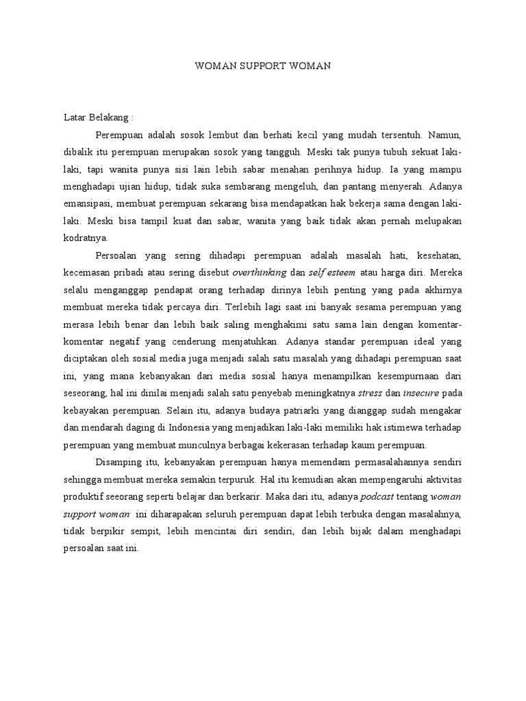 Woman Support Woman | PDF