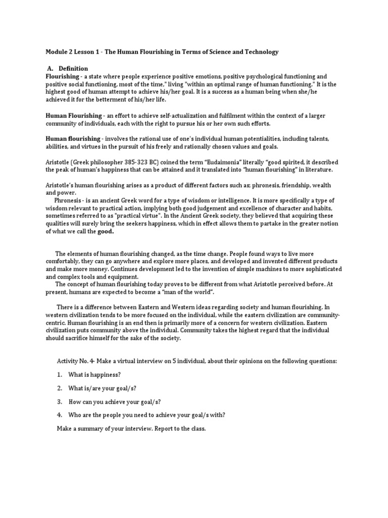 STS Module 2 - Lesson 1 | PDF | Happiness | Metaphysics