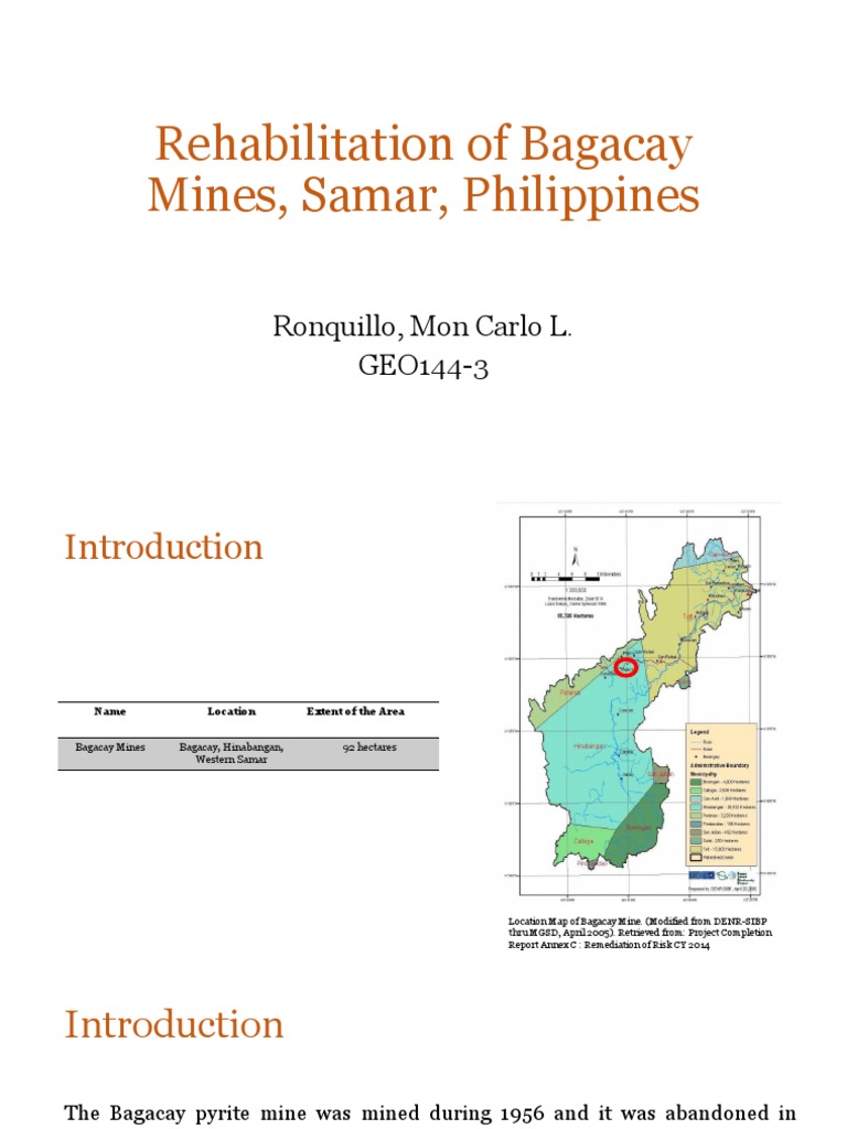 Bagacay Mine Rehabilitation Overview | PDF | Mining | Soil