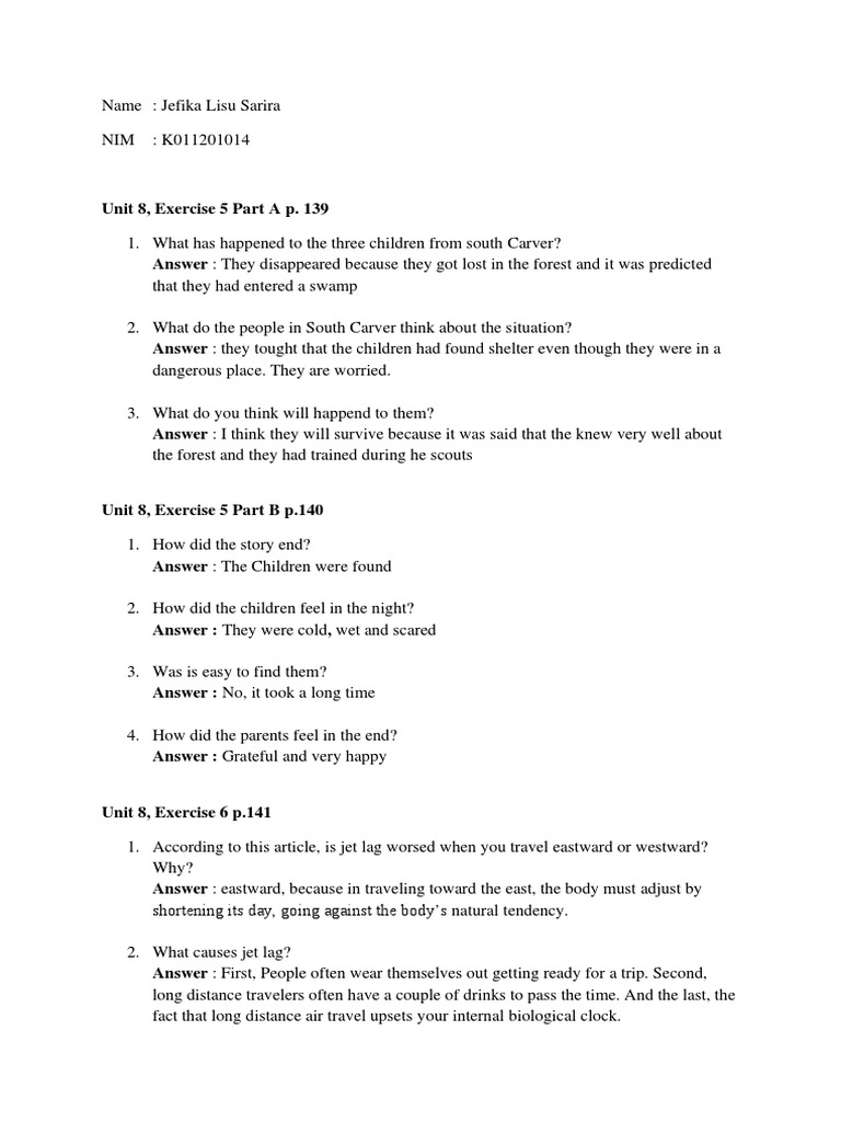 More Reading Power 3: Unit Answers | PDF | Eleanor Roosevelt