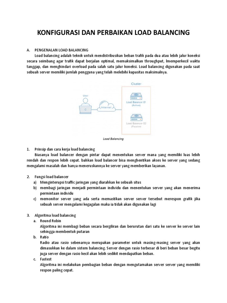 Konfigurasi Dan Perbaikan Load Balancing | PDF