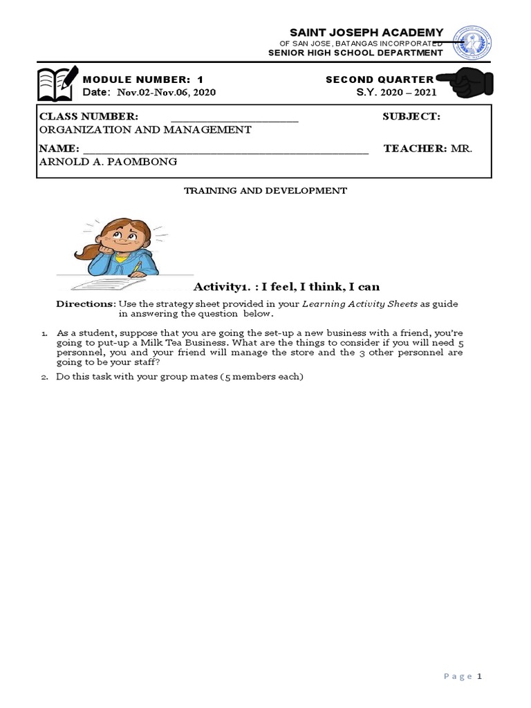 ABM Module: Business Setup Activity | PDF