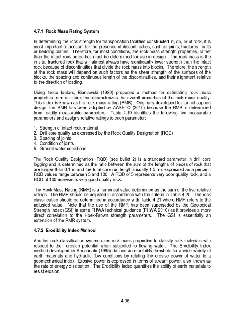Erodibility Index for Rock Classification | PDF | Strength Of Materials ...