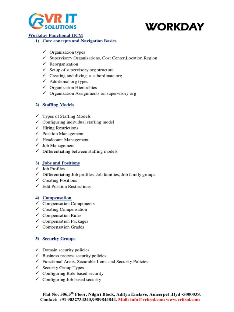 Workday: Workday Functional HCM 1) Core Concepts and Navigation Basics ...