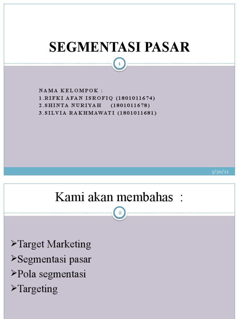 Pola dan Strategi Segmentasi Pasar | PDF | Bisnis | Seni