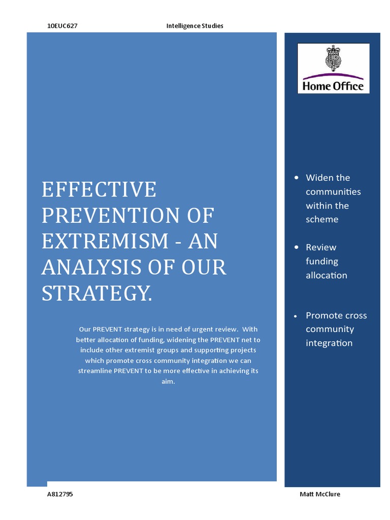 Effective Prevention of Extremism - An Analysis of Our Strategy | PDF ...