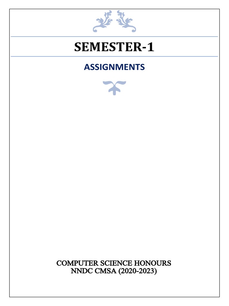 Assignments Sem 1 | PDF | Subroutine | String (Computer Science)