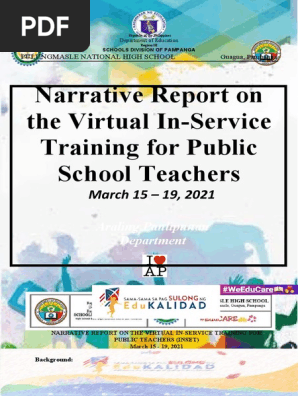 Narrative Report Inset Teachers Learning