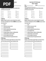 Q1 Summative Test 1 Needlecraft G 9 | PDF | Embroidery | Needlework