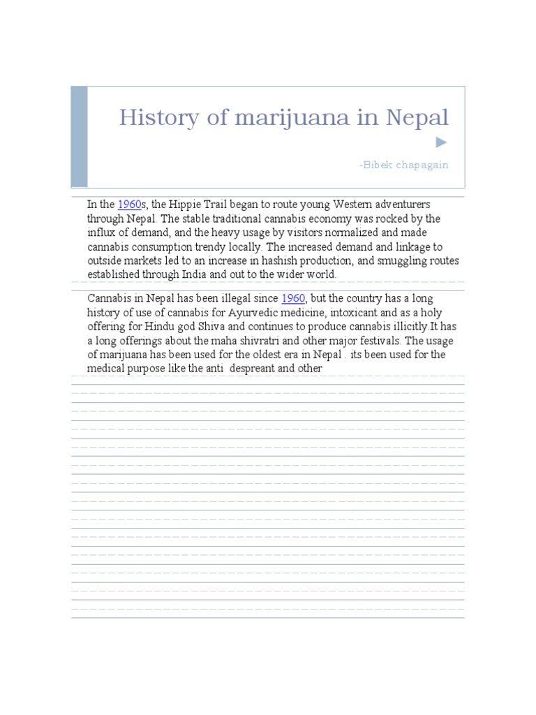 History of Marijuana in Nepal | PDF | Page Layout | Cannabis